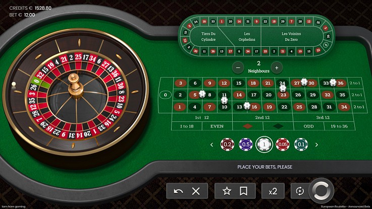 Tom Horn Gaming | European Roulette. Announced Bets