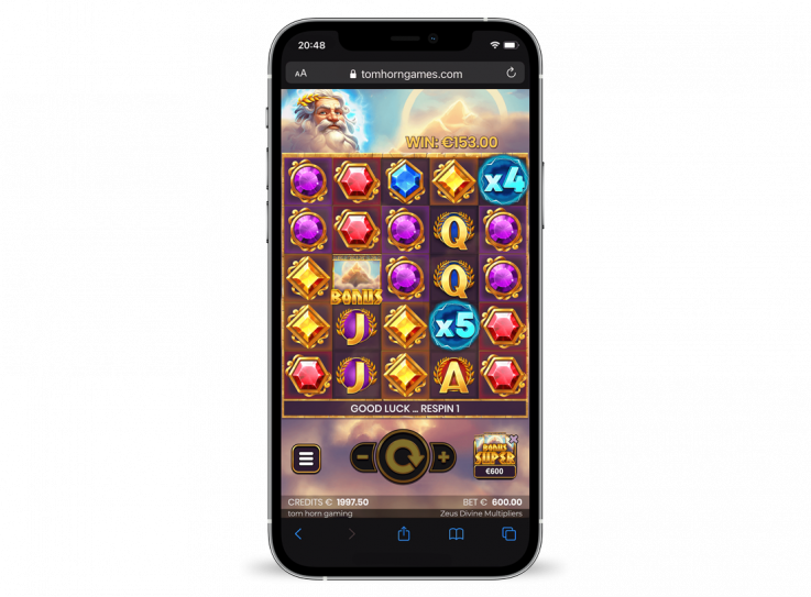 Tom Horn Gaming | Zeus Divine Multipliers